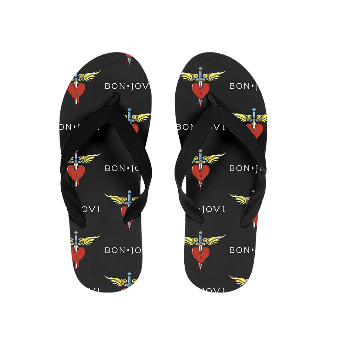 Heart & Dagger Flip Flops - Bon Jovi Store UK